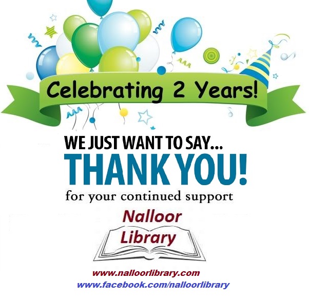 We are Two! Thank you for your support! | Nalloor Library